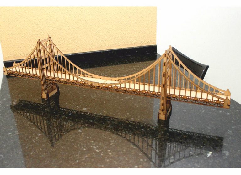 Golden Gate Bridge San Franzisco 3D Modell Laser Cut Vorlage – Laser ...