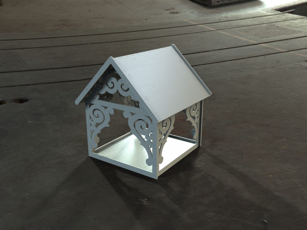 Futterhaus Futterstelle LaserCut Vorlage
