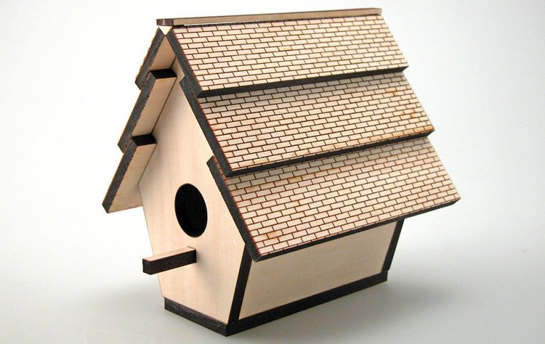 Vogel-Futterhaus LaserCut Vorlage